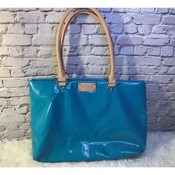 kate spade | Bags | Kate Spade Rudy Henry Street Turquoise Patent ...
